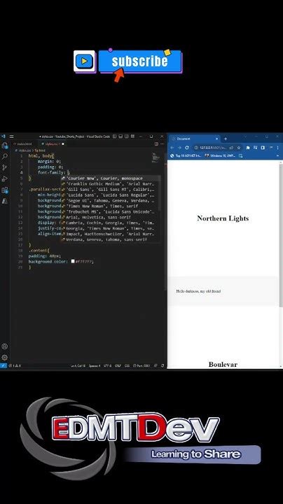 parallax effects with html and css edmtdev html css youtube