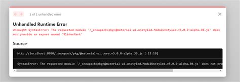 BUG Material Ui Not Built Correctly Issue 3004 FredKSchott Snowpack GitHub