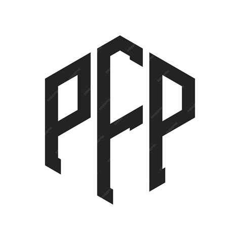 Pfp Logo Design Initial Letter Pfp Monogram Logo Using Hexagon Shape