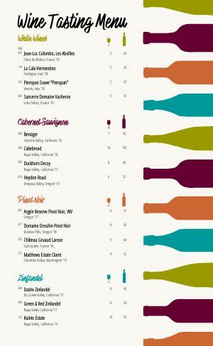 Wine List Templates That Are Easy To Edit Musthavemenus