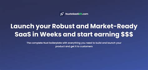 Nuxt Saas Kit The Complete Nuxt Starter Kit To Build A Robust And