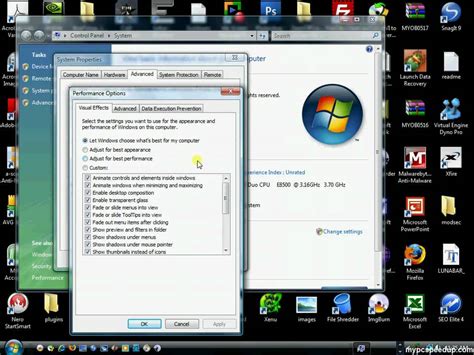 Disable Visual Effects Windows YouTube