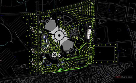 16market Crossing Shopping Complex Layout Plan Cad