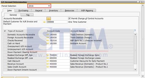 easier g l account determination setup sap business one indonesia