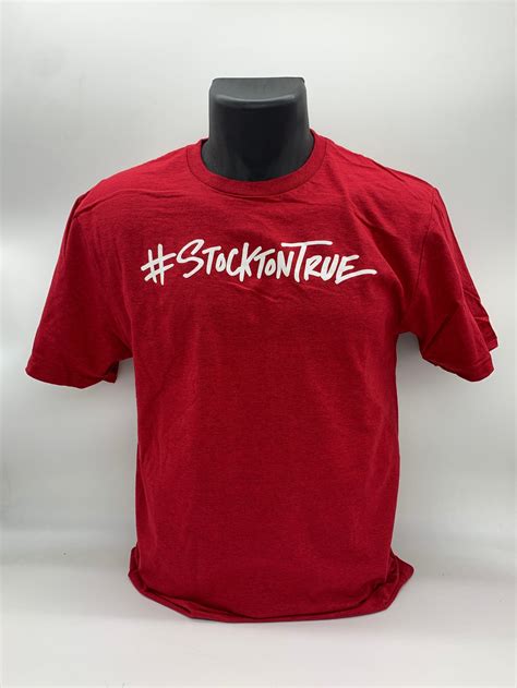 New Unisex Shirt Stocktontrue Red Heathered Stockton Souvenirs Visit Stockton