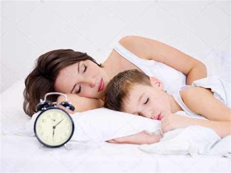 Mother And Son Sleeping Stock Photo Valuavitaly