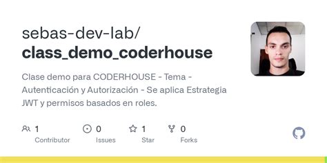 Github Sebas Dev Labclassdemocoderhouse Clase Demo Para Coderhouse Tema Autenticación