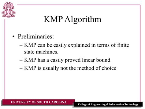 knutt morris pratt algorithm by dr rose ppt physics science
