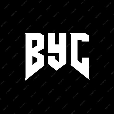 기술 회사 byc의 글자 로고 디자인 검은색과 색 색상 조합 byc 로고 byc 터 byc 디자인 byc 아이콘 byc 알파