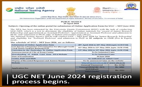 National Testing Agency Opens Registration For UGC NET For Award Of JRF And Ph D Admission