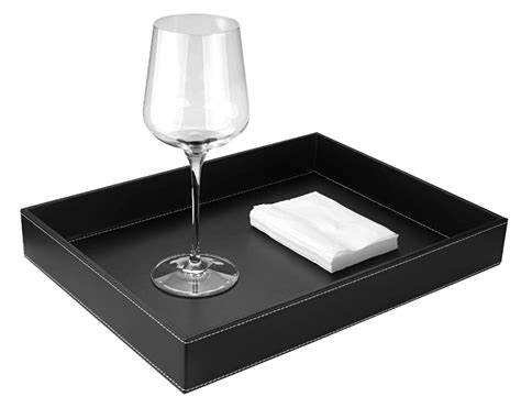 Black Faux Leather Serving Tray Goodfaith Hotel Amenities Supplier