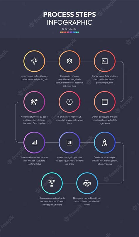 Premium Vector Process Workflow Timeline 11 Steps Modern Design