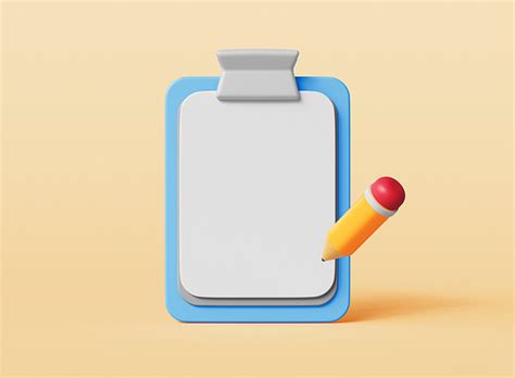 클립보드와 연필 목업 Clipboard And Pencil Mock Up 유토이미지 상세페이지 베이직샵 3d 22544276