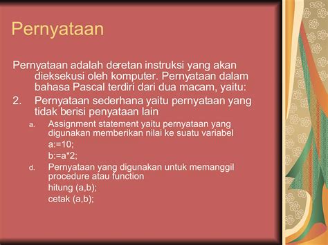Struktur Bahasa Pascal PPT