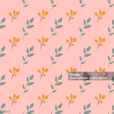 이음새가 없는 패턴 가을 잎 테두리 선물 포장 및 스크랩북 벽지 선물 종이 채우기 패턴 웹 페이지 배경 가을 인사말 카드에 대한 벡터 그림 0명에 대한 스톡 벡터 아트 및