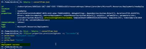 Azure Resource Manager Check Deployment Results Stack Overflow