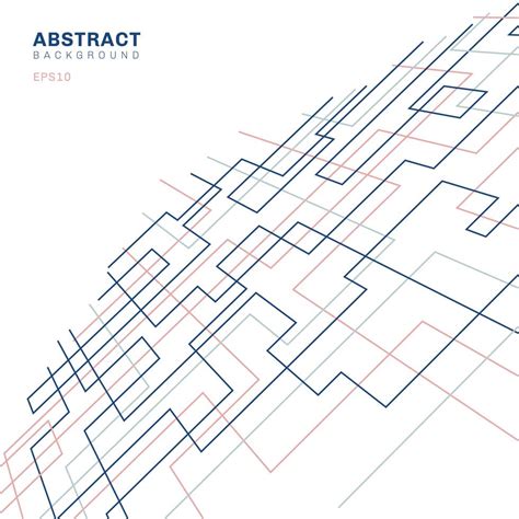 Abstract Geometric Pattern Thin Linear Square Shape And Rectangle Perspective Background Clean