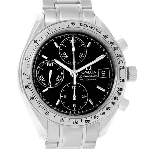Omega Speedmaster Date Black Dial Steel Mens Watch 35135000 For Sale