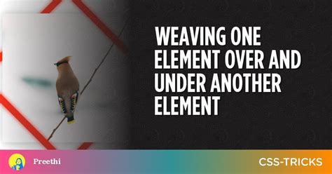 Weaving One Element Over And Under Another Element Rcss