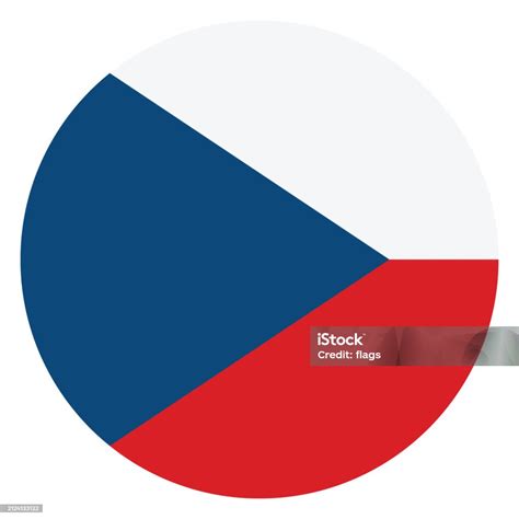 체코 국기 버튼 플래그 아이콘입니다 표준 색상 원 아이콘 플래그입니다 컴퓨터 일러스트레이션 디지털 일러스트레이션 벡터 일러스트 레이 션입니다 0명에 대한 스톡 벡터 아트 및