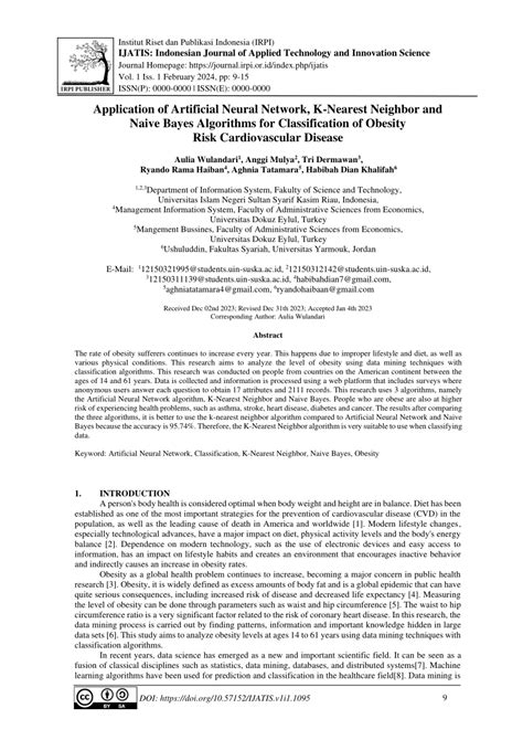 Pdf Ijatis Indonesian Journal Of Applied Technology And Innovation Science Application Of