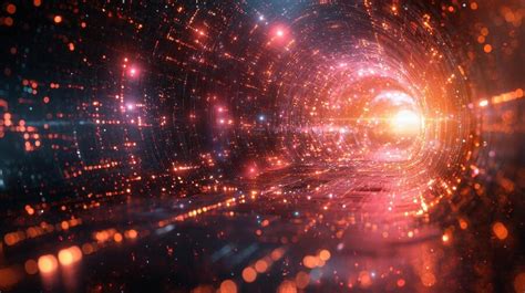 Abstract Representation Of Quantum Computing Concepts Premium Ai Generated Image