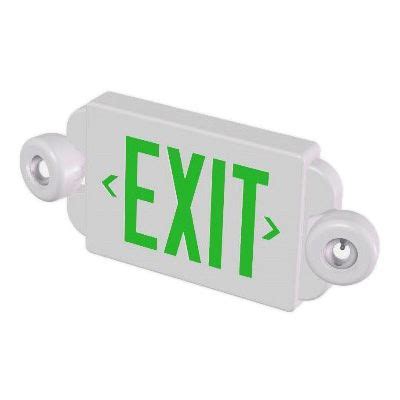 Compact Exit Sign With Side Mounted Emergency Lights Emedco
