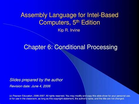 Pdf Assembly Language For Intel Based Computers 5 Editionirvine Kip