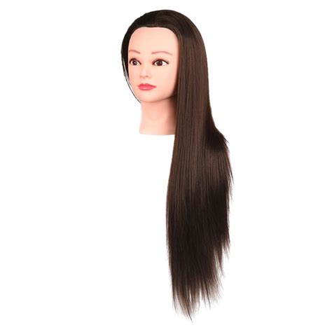 Yotijay Hair Training Head Manikin Doll Head Synthetic Fiber Hair