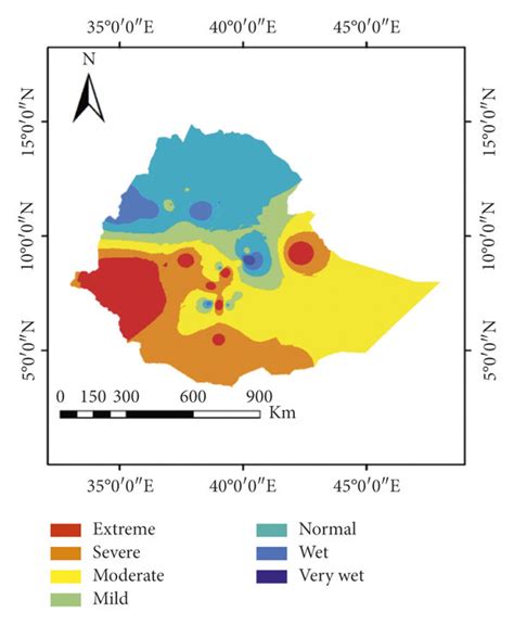 spatial variation of streamflow drought in ethiopia in four severe