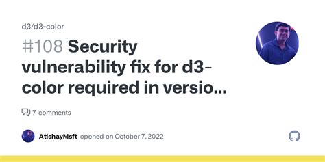Security Vulnerability Fix For D3 Color Required In Version 2x · Issue 108 · D3d3 Color · Github