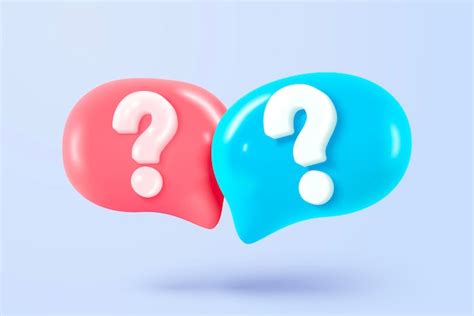 Premium Vector | 3d speech bubbles question mark icon sign or ask FAQ and QA answer solution ...