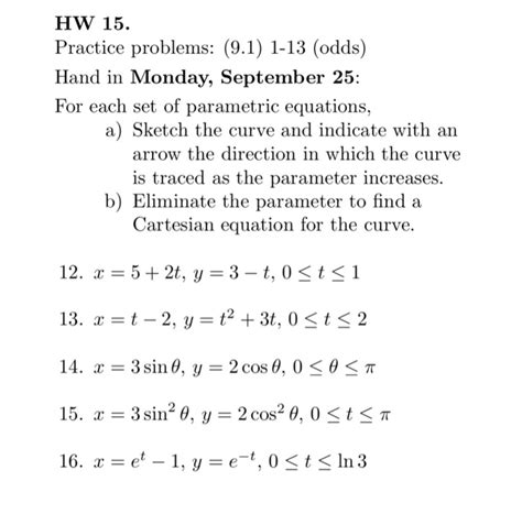 Parametric Equations Word Problems Worksheet Mastering Motion And Curves