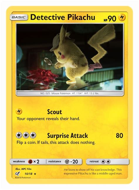 Detective Pikachu Cards Offer Detailed Looks At Fan Favorite Pokemon