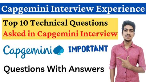 Capgemini Interview Experience Capgemini Technical Interview