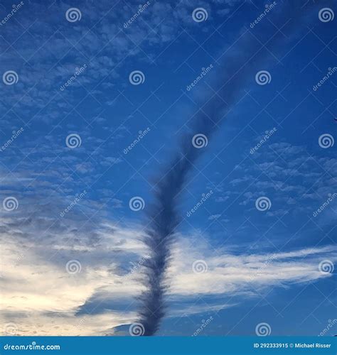 Colorful Peculiar And Strange Cloud Pattern At Sunset Stock Image