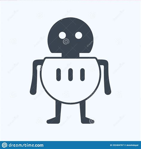 Icon Robot Suitable For Programming Symbol Glyph Style Simple Design Editable Design