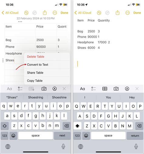 Apple Notes How To Resize Table Columns Or Rows