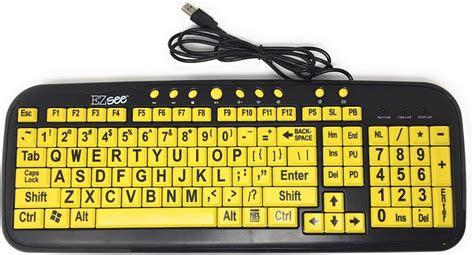 Exclusive Special New And Improved Ezsee By Dc Large Print Computer Keyboard Usb Wired