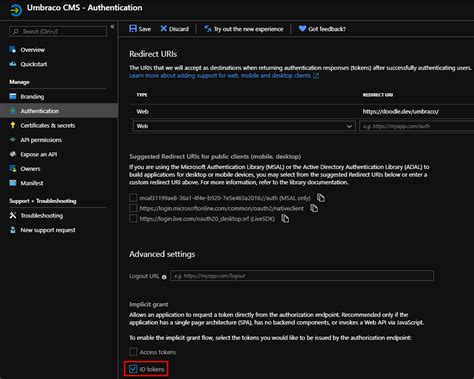 Setting Up Umbraco Azure Ad Authentication Doodle Blog And Development