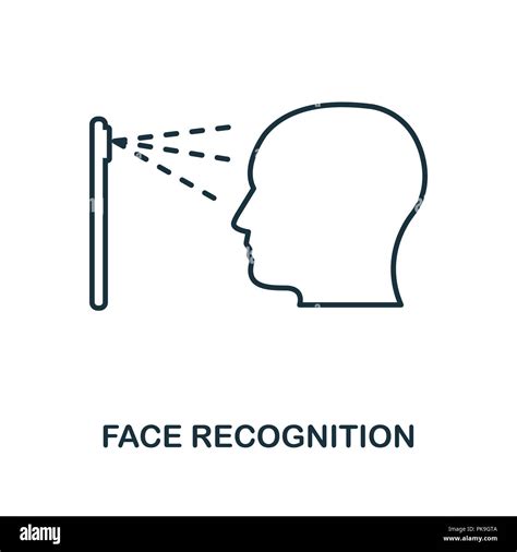Face Recognition Icon Monochrome Style Design From Visual Device