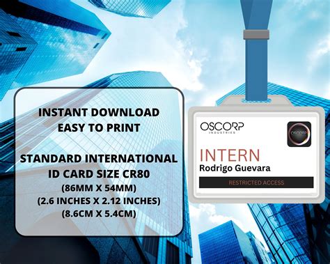 Printable Rodrigo Guevara Oscorp Id Card Id Badge Name Etsy Hong Kong