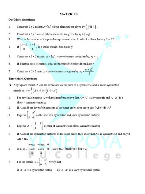 Maths 2nd Puc Previous Year Questions Pyqs Pdf Function