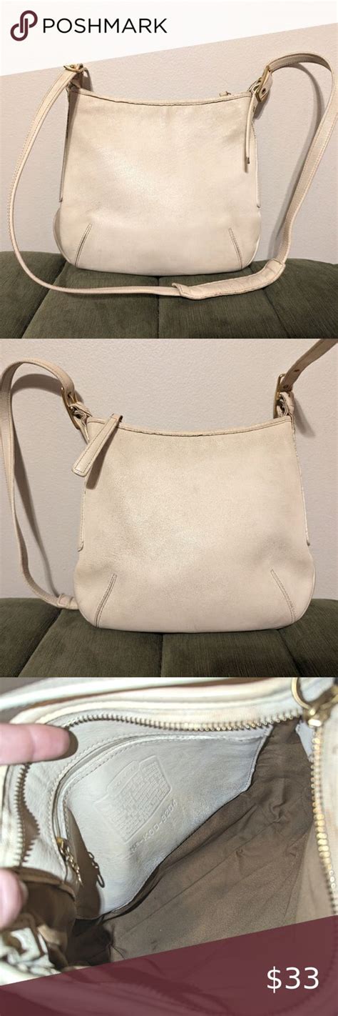 Coach Vintage Slimline Duffle In Ivory Leather 9204 Crossbody Bag Purse