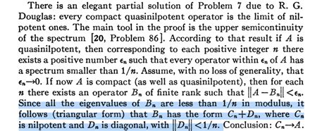 Functional Analysis Write A Finite Rank Operator As Sum Of A Nilpotent And Diagonal Operators