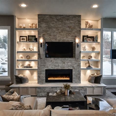 Built In Wall Unit With Fireplace And Tv