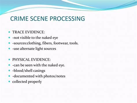 Crime Scene Processing Ol Pptx