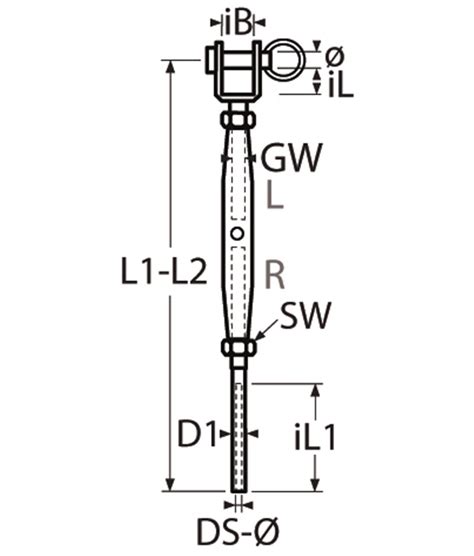 Turnbuckle Fork Terminal A4 Aisi 316 Scanmarc As Turnbuckle Fork Terminal A4 Aisi 316 Scanmarc As