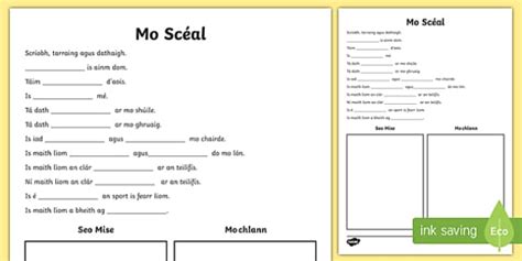 Mo Scéal Template Twinkl Educational Resources Ireland