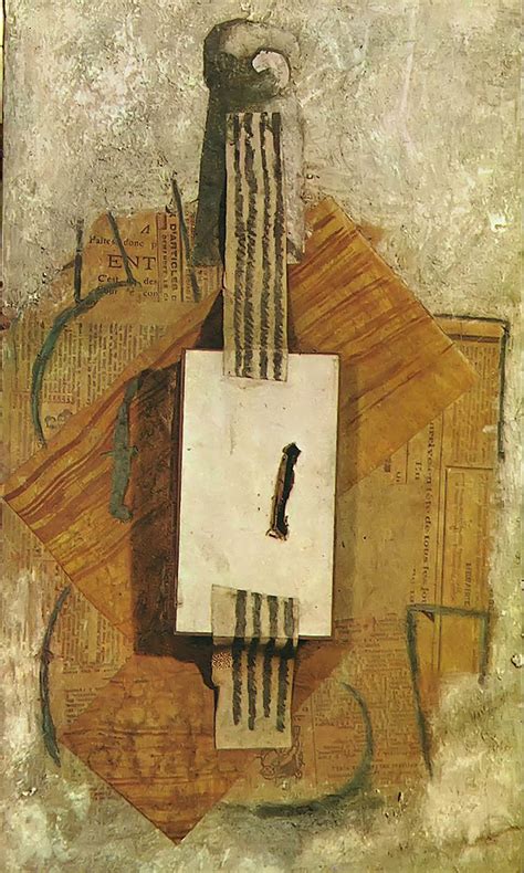 Pablo Picasso Violin 1913 Cubism Collage 17 X 22 Fine Art Print Etsy